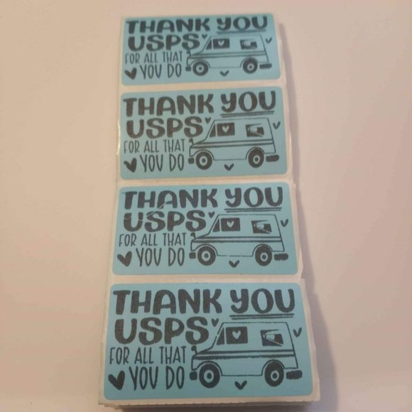 Office | 10 Thank You Usps Shipping Labels Thermal Packaging Stickers ...